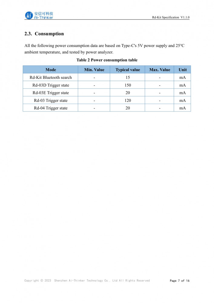 Rd-Kit specification page 7