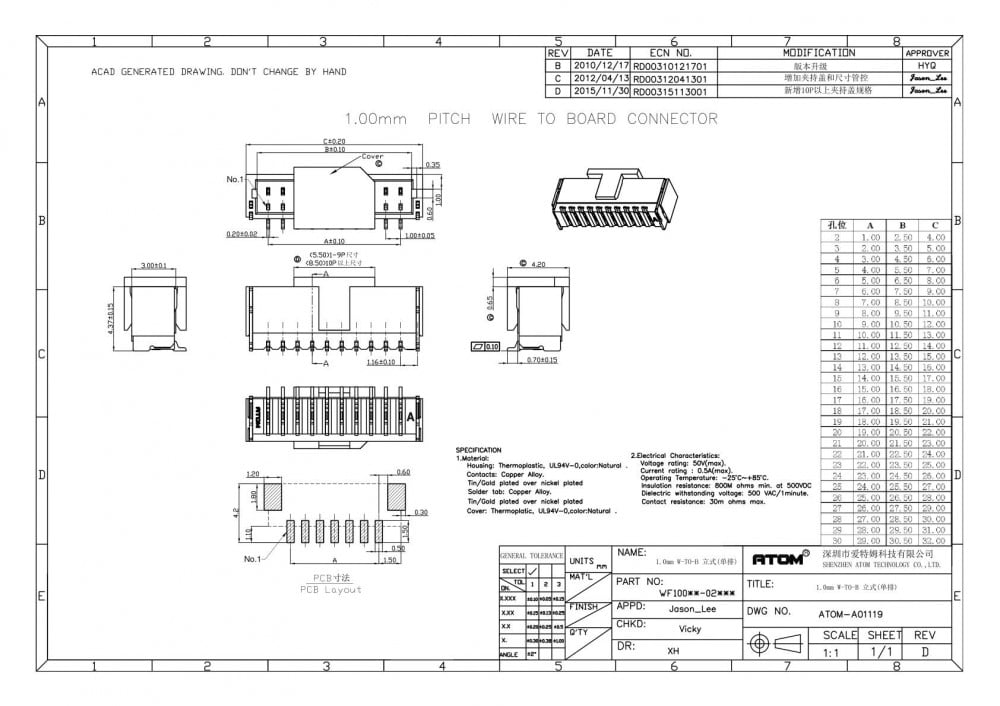 ATOM WF10008-02201 technical drawing