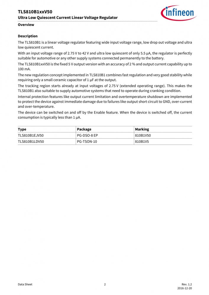 TLS810B1 datasheet page 2