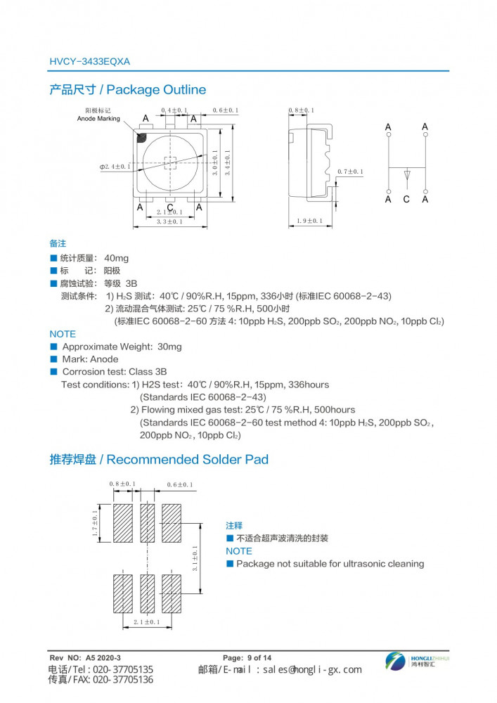 HVCY-3433EQXA datasheet page 9
