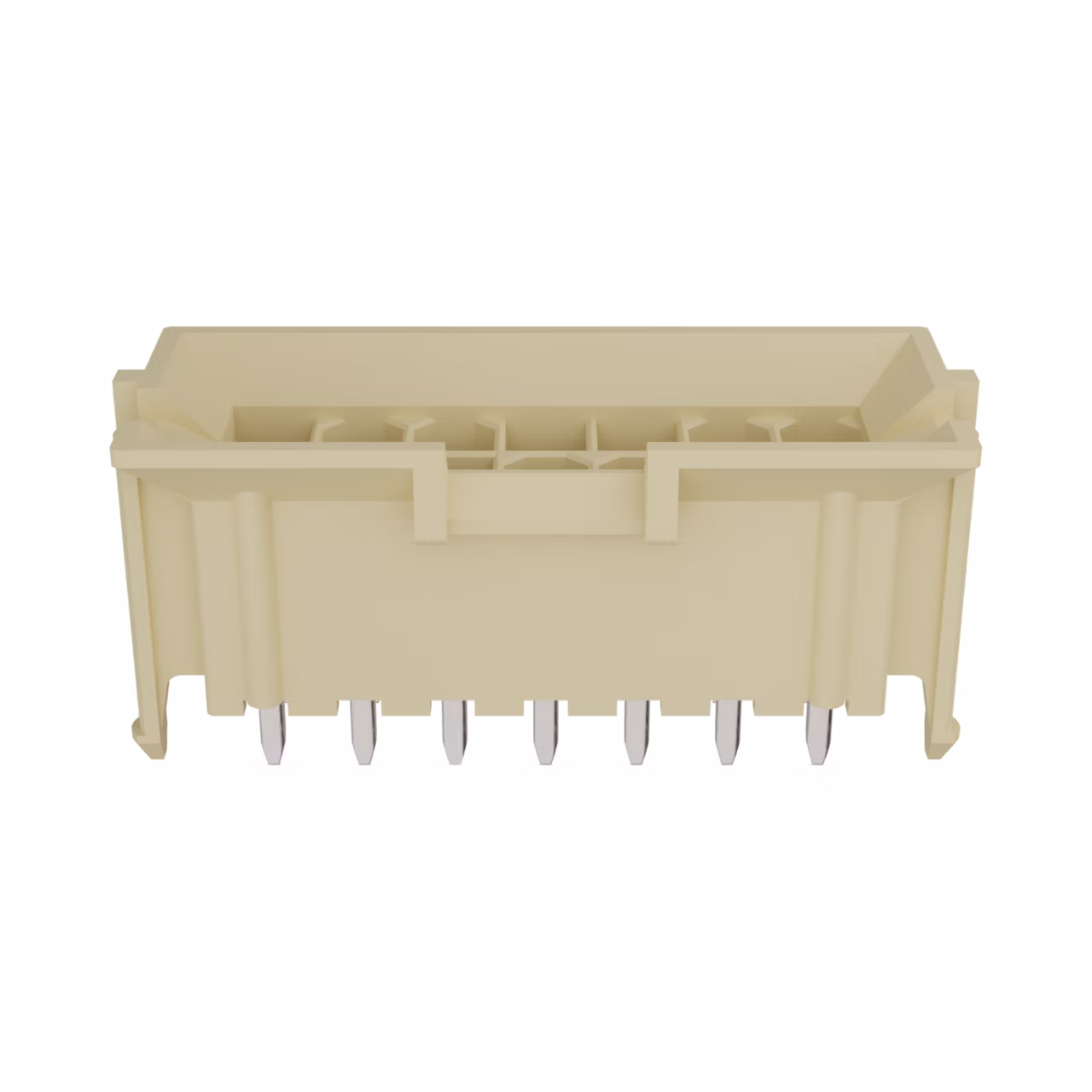 Mini-Fit BMI First Mate / Last Break Header, 4.20mm Pitch, Dual Row, Vertical, 14 Circuits, Nylon 6/6 94V-0, Natural, Gold (Au) Plating, with Mounting Pegs for sale