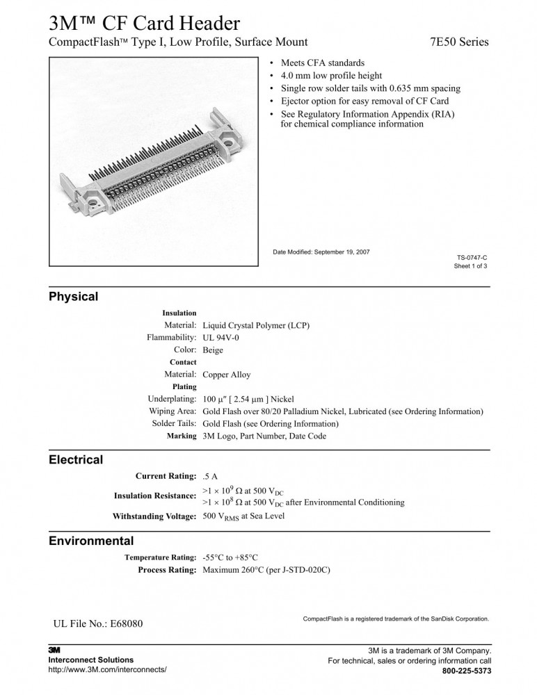 3M N7E50-D516PG-30 technical document page 1