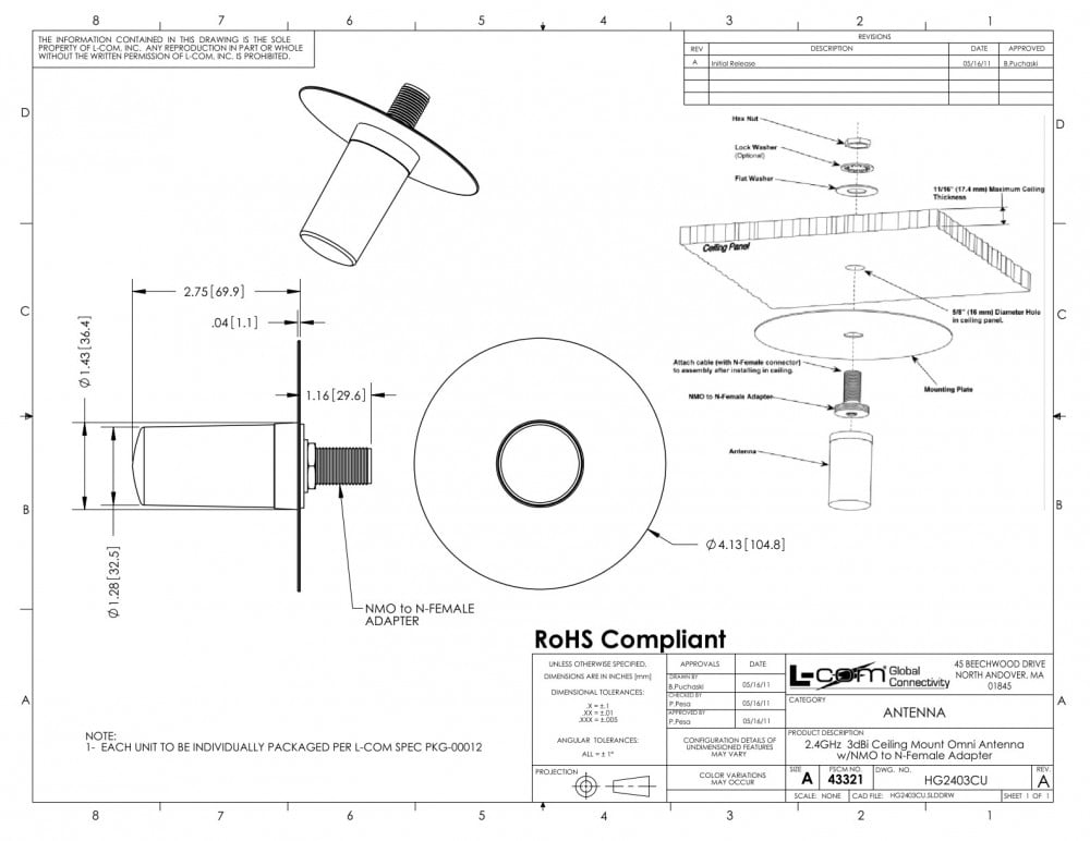HG2403CU technical document page