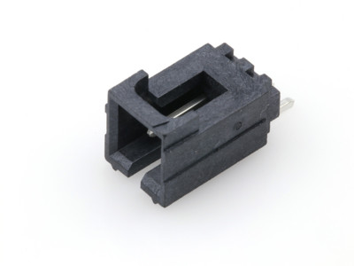 2.54mm Pitch SL Header, Single Row, Right-Angle, LCP, Shrouded, Surface Mount, Matte Tin (Sn) Plating, 2 Circuits