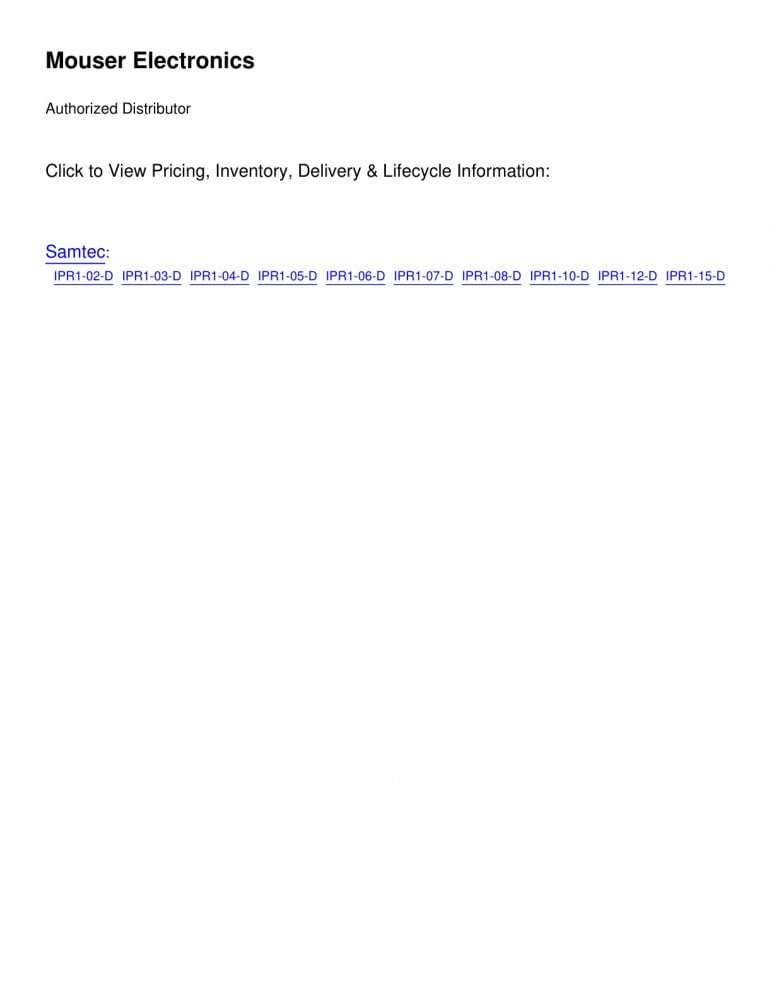 Samtec IPR1 series datasheet page 2