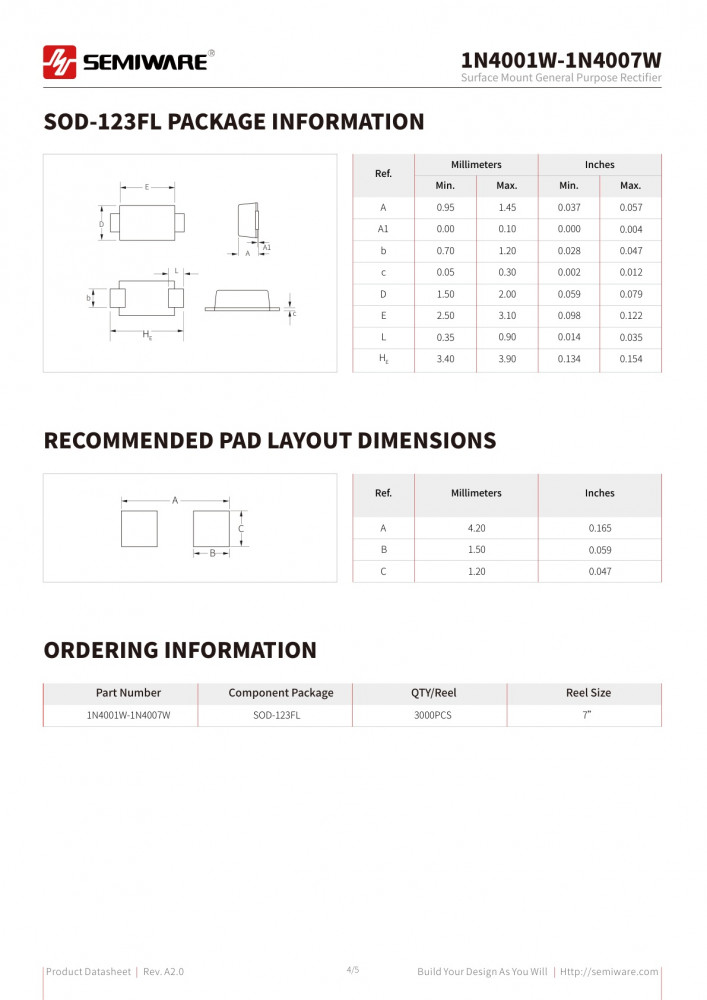 SEMIWARE 1N4006W datasheet page 4