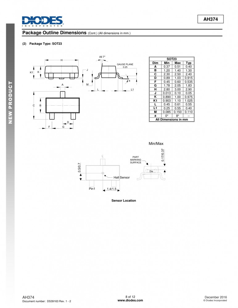 AH374 datasheet page 8