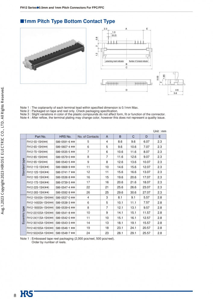 HRS FH12 datasheet page 8