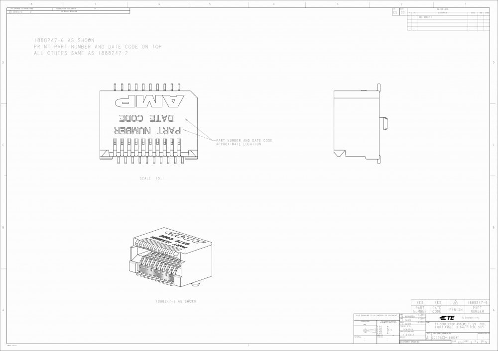 TE Connectivity connector drawing page 2