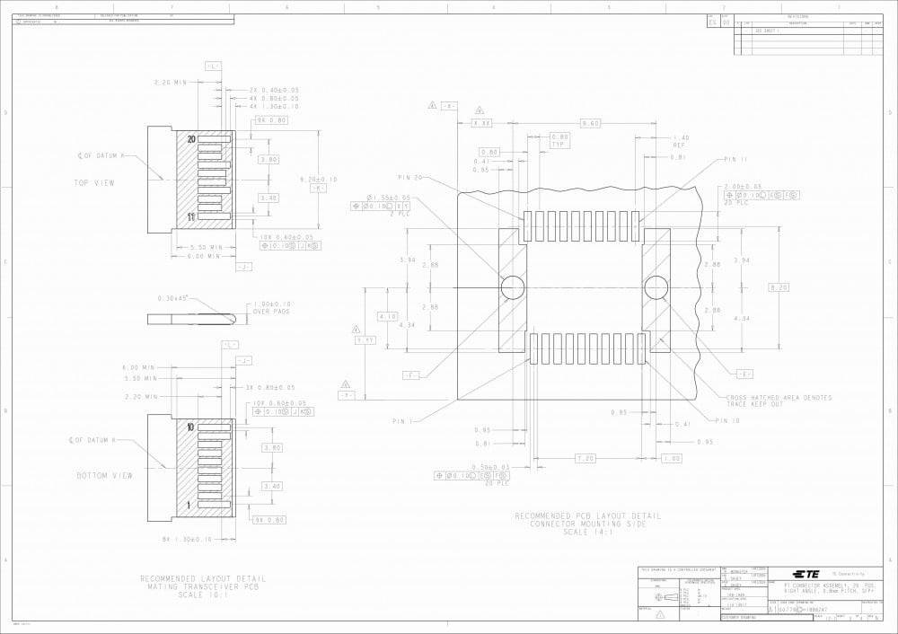 TE Connectivity connector drawing page 3