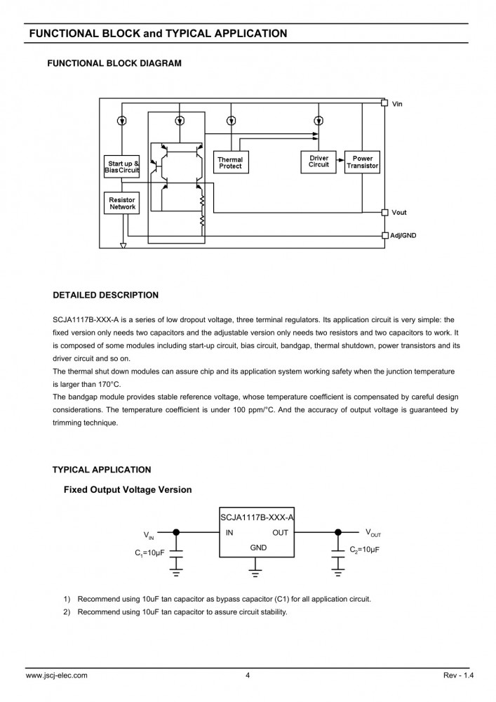 SCJA1117B-5.0-A datasheet page 4