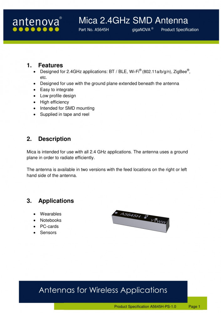 A5645H datasheet page 1
