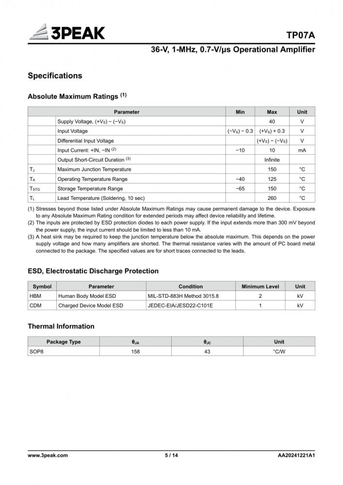 TP07A-SR datasheet page 5