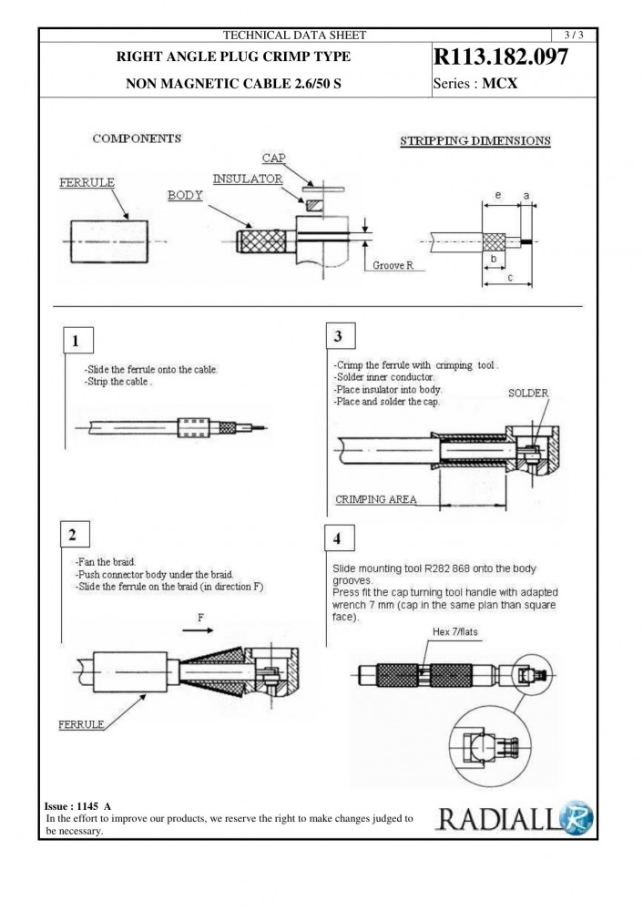 Radiall R113.182.097 technical document page 3