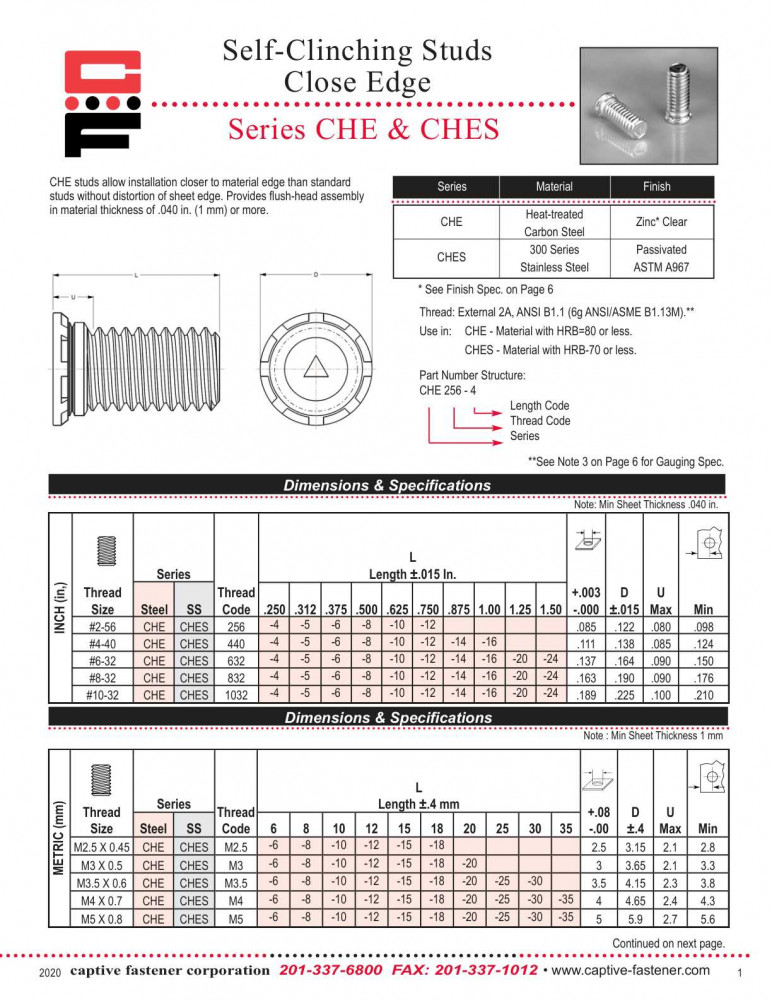 CHE series technical document, page 1