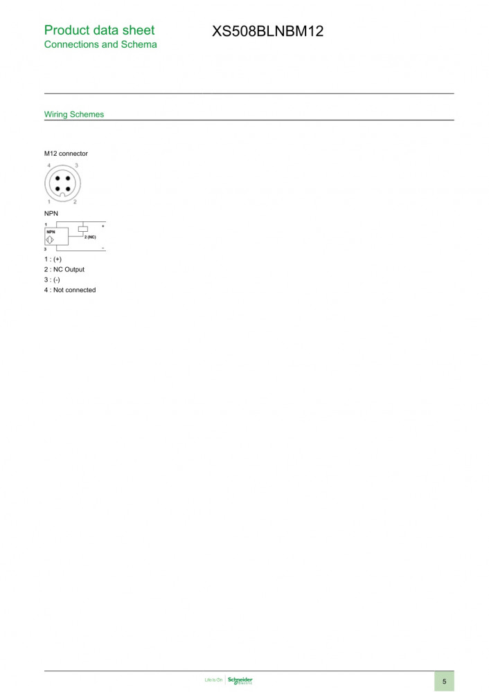 XS508BLNBM12 technical document page 5