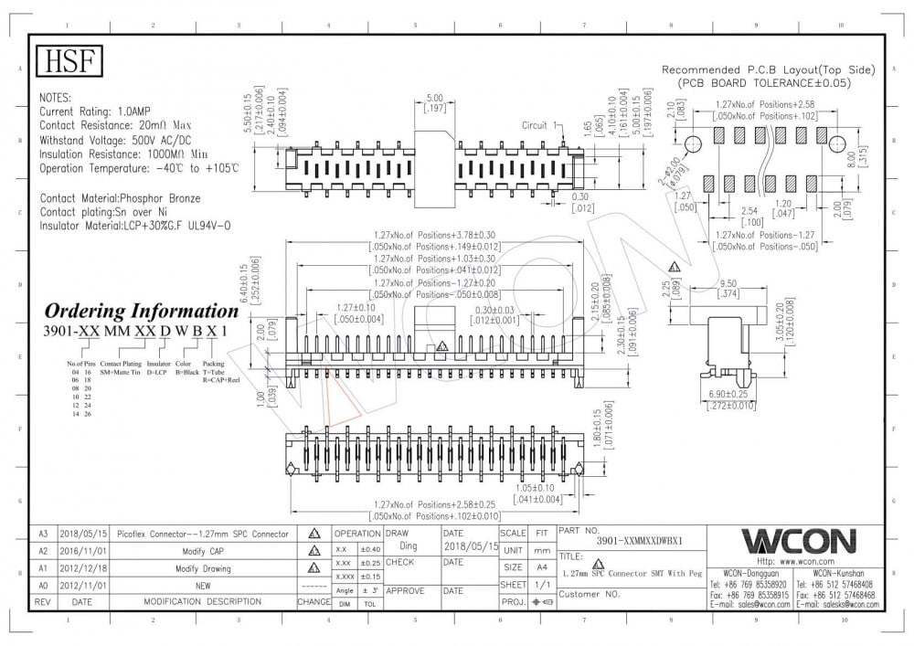 WCON 3901-06MMSMDWBR1 technical drawing preview