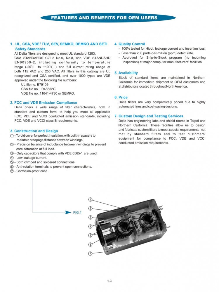 DELTA EMI filter catalogue page 5