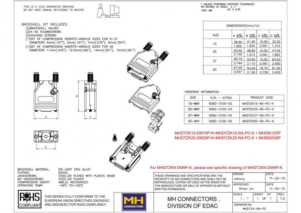 MHDTZK15-DM15P-K technical drawing page 1