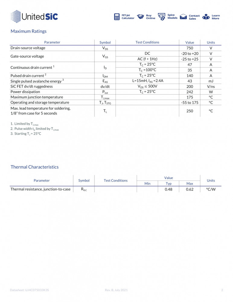 UJ4C075033K3S datasheet page 2