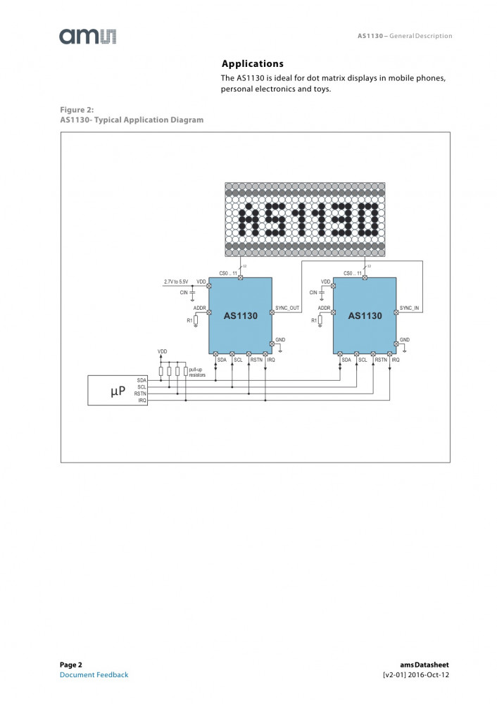 AS1130 datasheet page 2