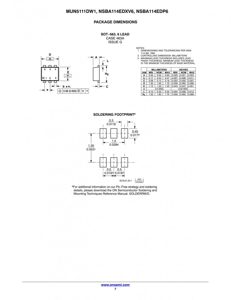 MUN5111DW1T1G datasheet page 7
