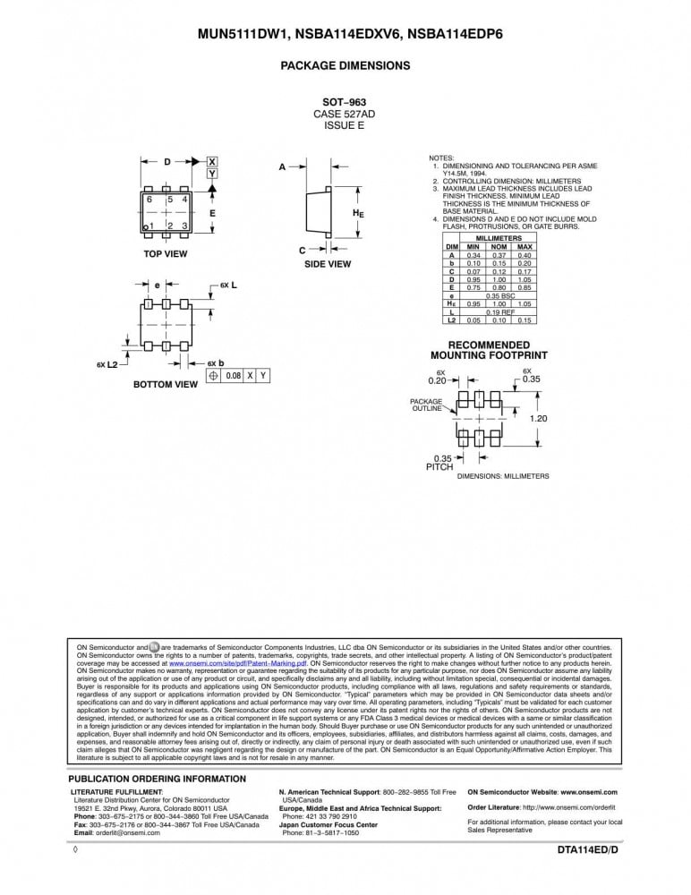 MUN5111DW1T1G datasheet page 8