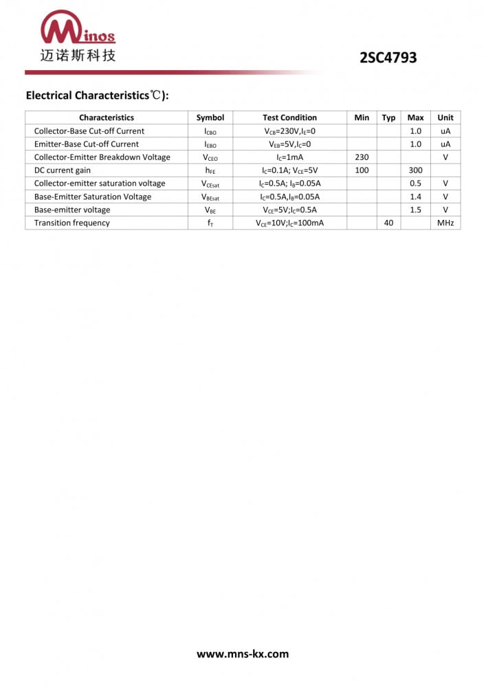 2SC4793 datasheet page 2