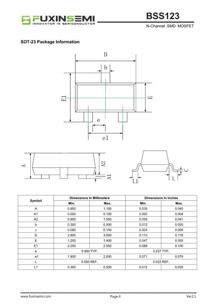 BSS123 technical document page 4