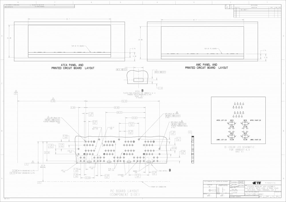 TE Connectivity 1888507-1 controlled customer drawing page 2