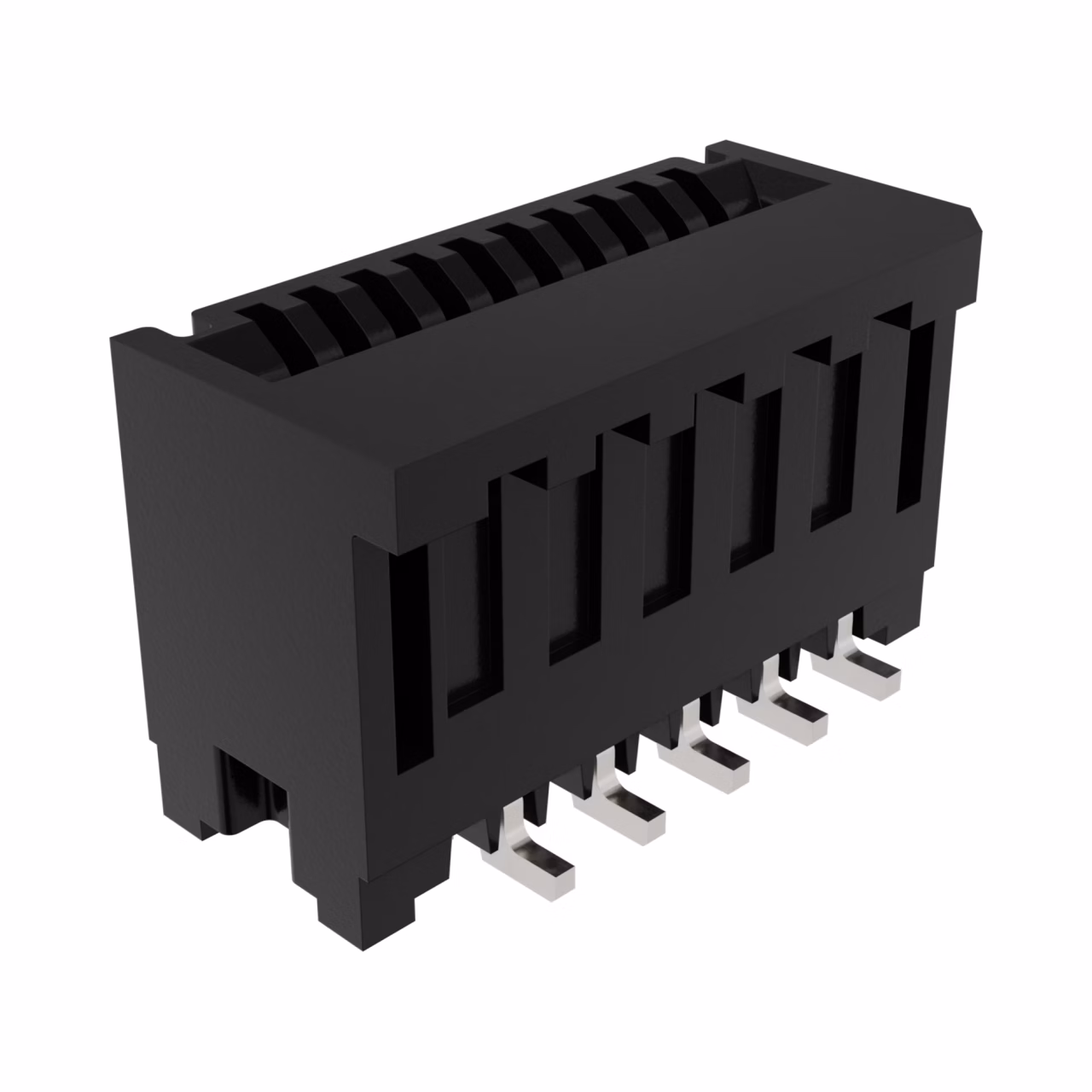 Easy-On FFC/FPC Connector, 0.50mm Pitch, Surface Mount, Vertical, Non-ZIF, Standard Footprint, Tin Bismuth Plating, Short Terminal Type, Black, 10 Circuits for sale