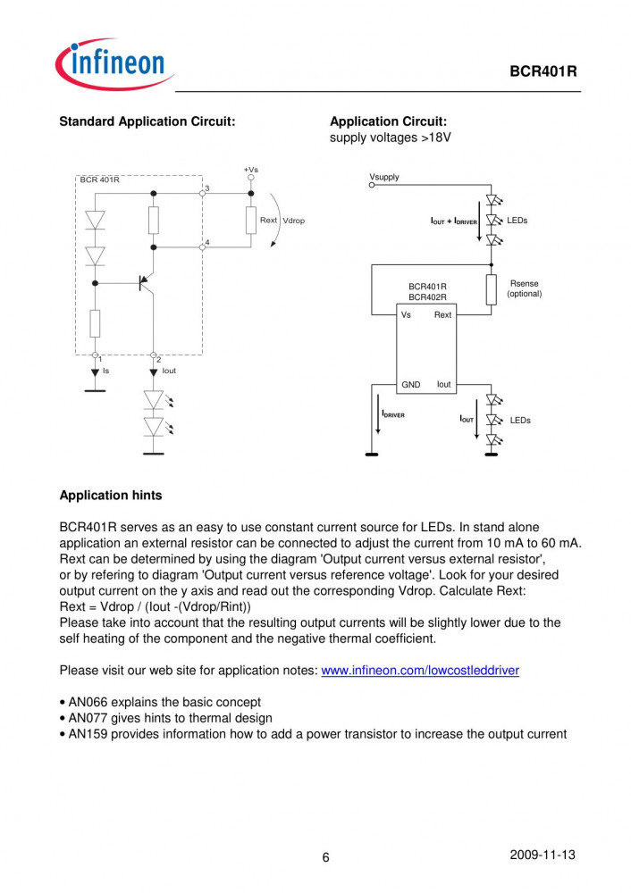 BCR401RE6327 datasheet page 6