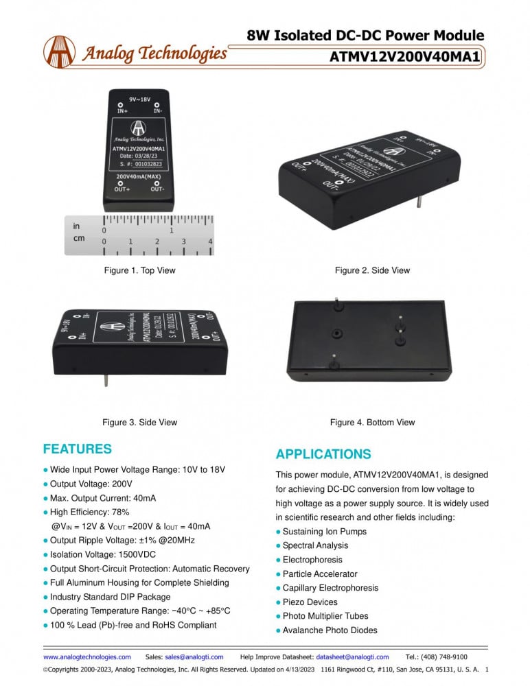 ATMV12V200V40MA1 datasheet page 1
