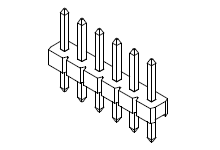 2.00mm Pitch Milli-Grid Header, Vertical, Through Hole, Breakaway, 25 Circuits, 2.50µm Tin (Sn) Plating, Mating Pin Length 4.00mm, Tail Length 2.70mm, Lead-Free