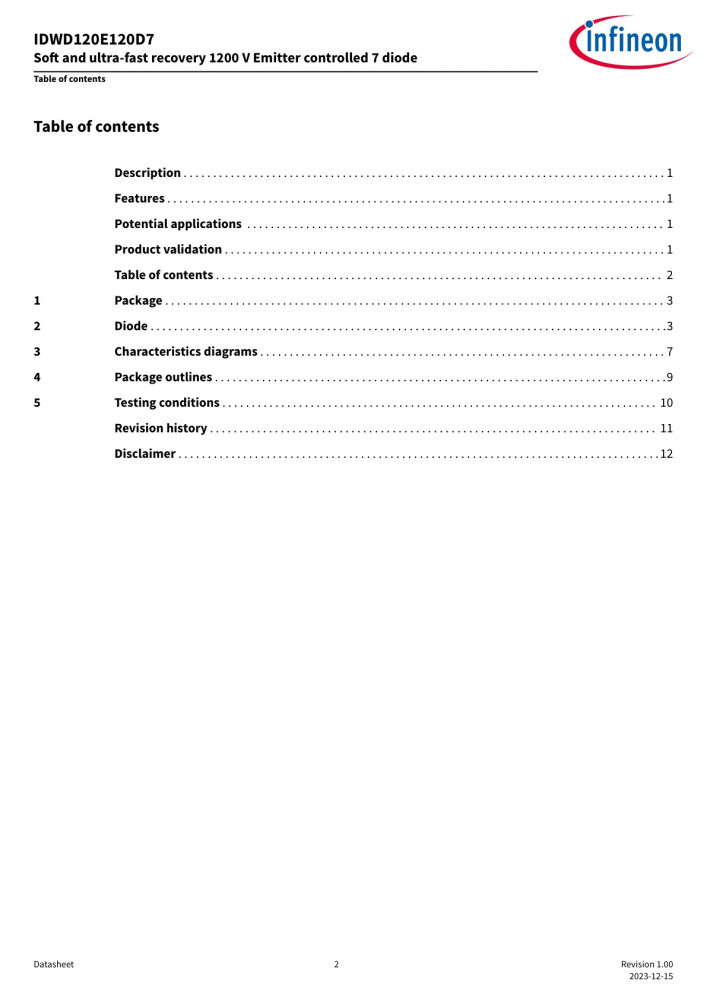 IDWD120E120D7XKSA1 datasheet page 2