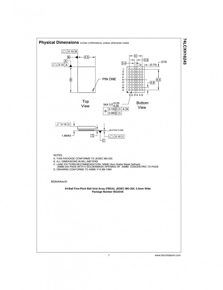 74LCXH16245 datasheet page 8