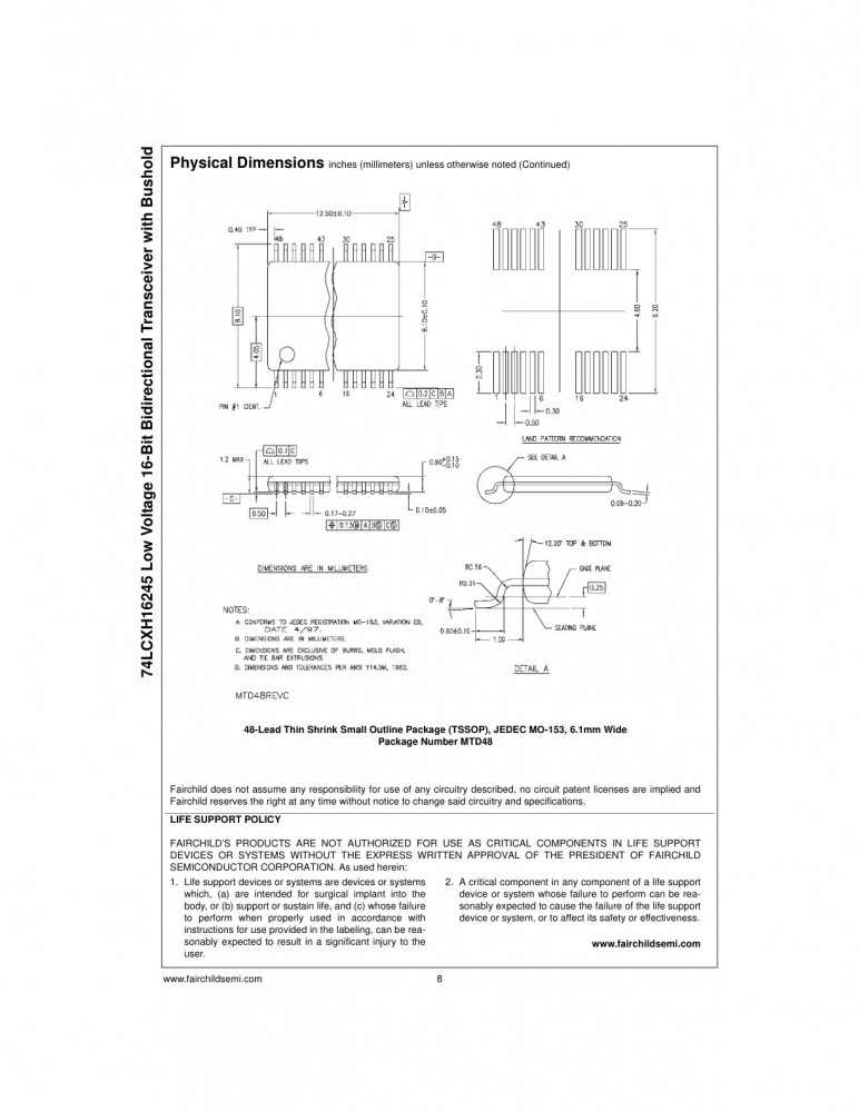74LCXH16245 datasheet page 9