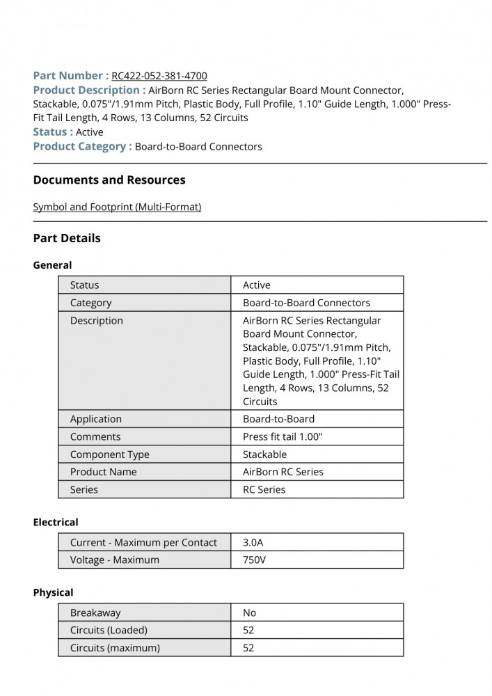 RC422-052-381-4700 technical document page 1