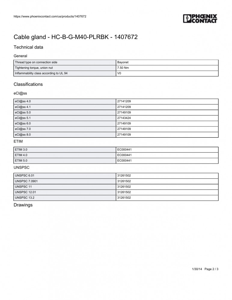 Phoenix Contact 1407672 product documentation page 2