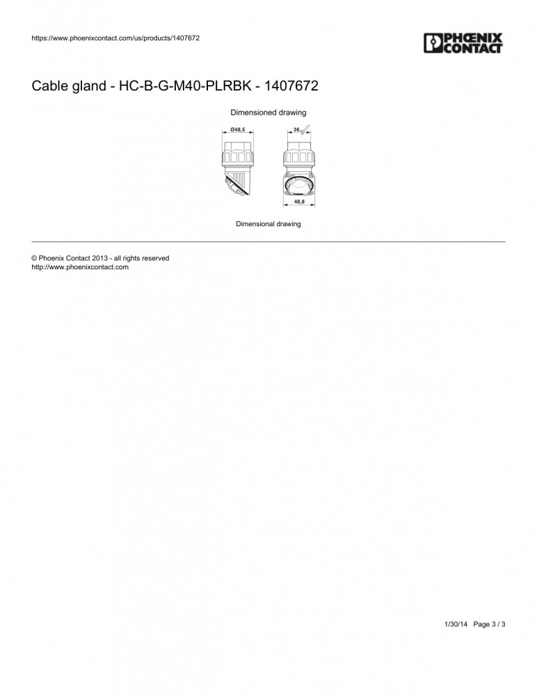 Phoenix Contact 1407672 product documentation page 3