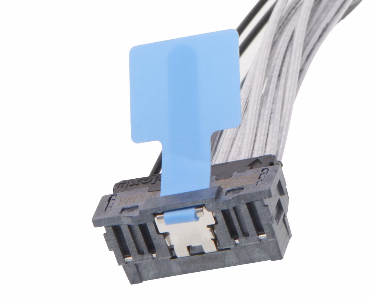 NearStack HD Angle-Exit-to-NearStack HD Angle-Exit Cable Assembly, Pull Tab, Without Expando, 56 Circuits, 18 Differential Pair, 210.00mm Length