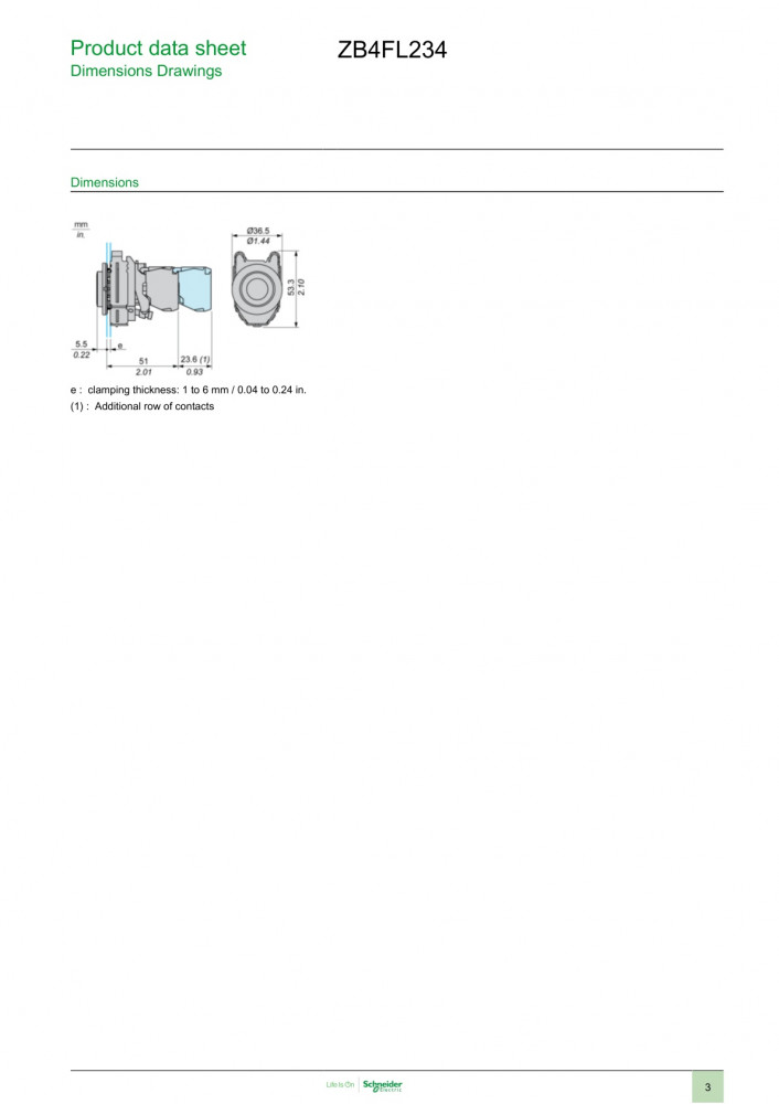 ZB4FL234 product documentation page 3