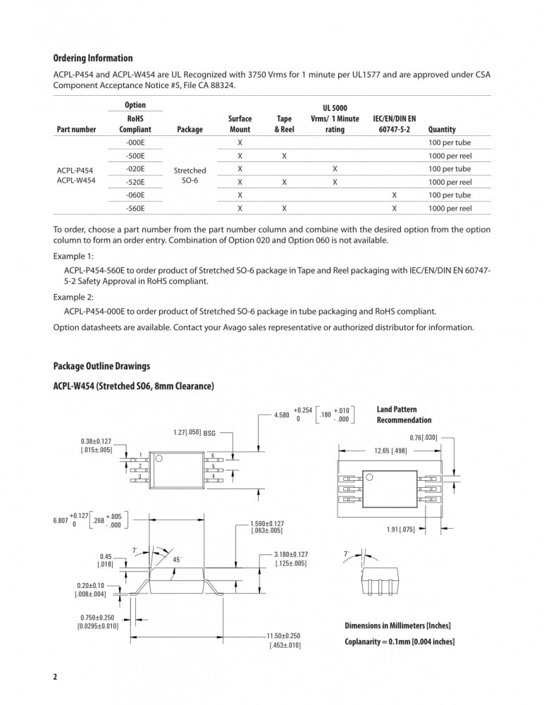 ACPL-P454-520E datasheet page 2