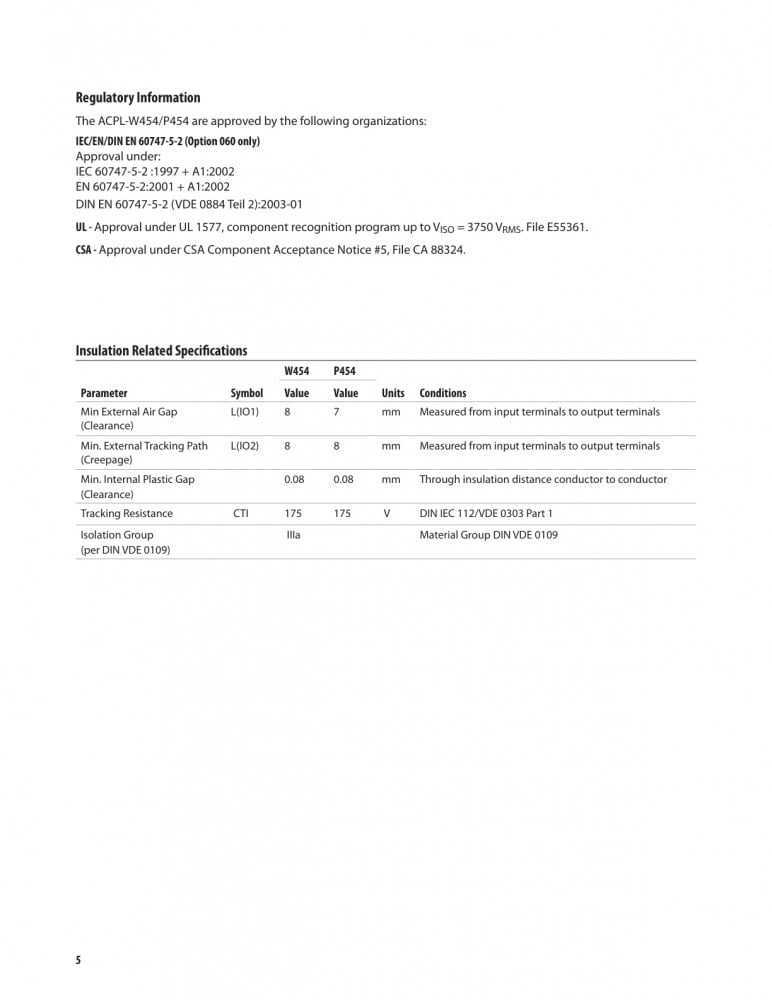 ACPL-P454-520E datasheet page 5
