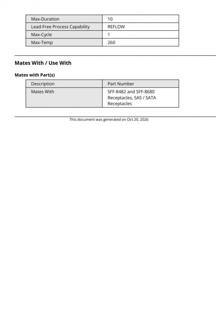 Molex 151040 specification page preview 4