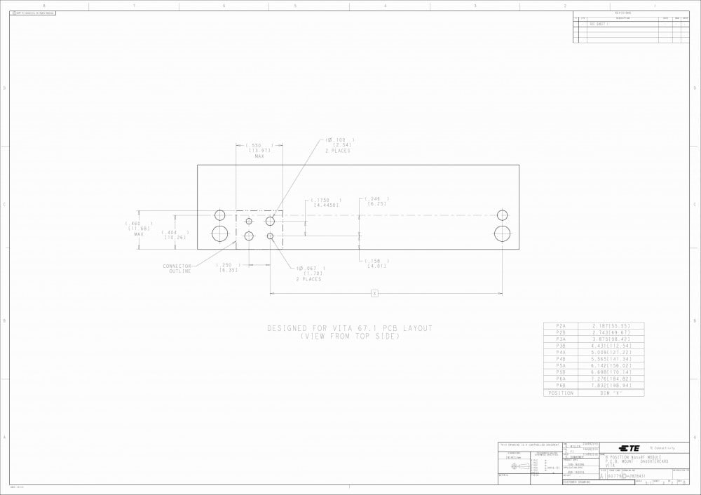 TE Connectivity 2828431-1 drawing sheet 2