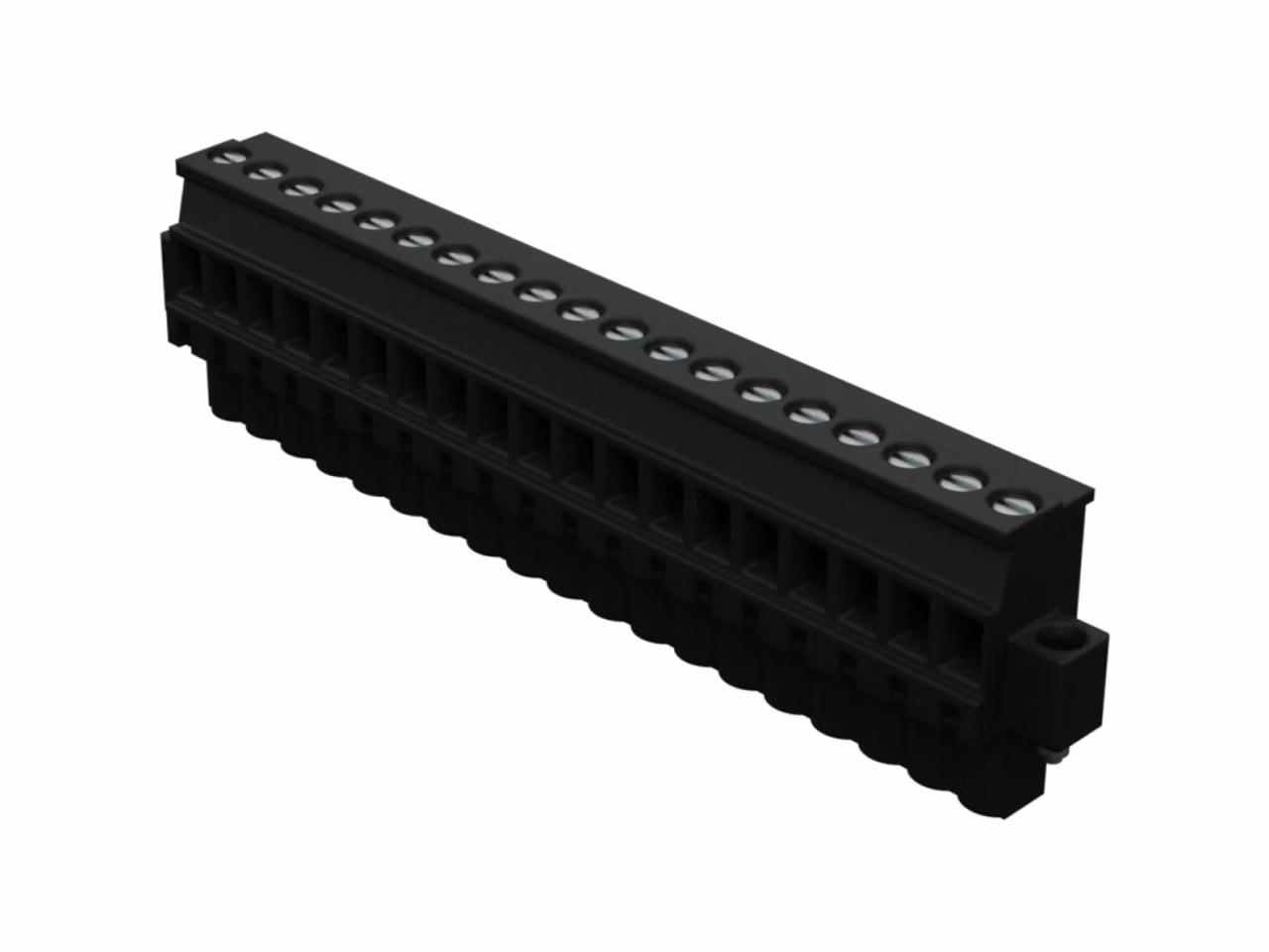 5.00mm Pitch Eurostyle Vertical Plug, with Retention Screws and Standard Imprinting, Rear Wire Entry, Black, 19 Circuits for sale