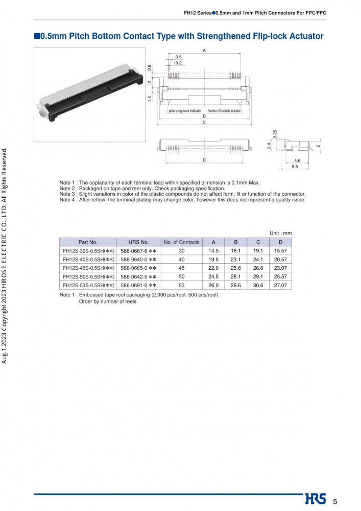 HRS FH12 datasheet page 5