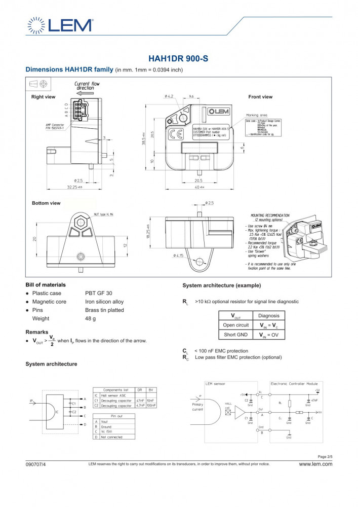 HAH1DR 900-S datasheet page 2