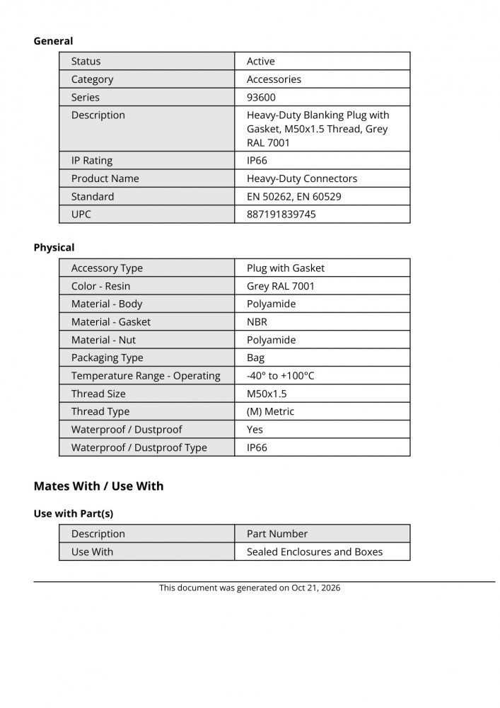 936000172 product document image, page 2